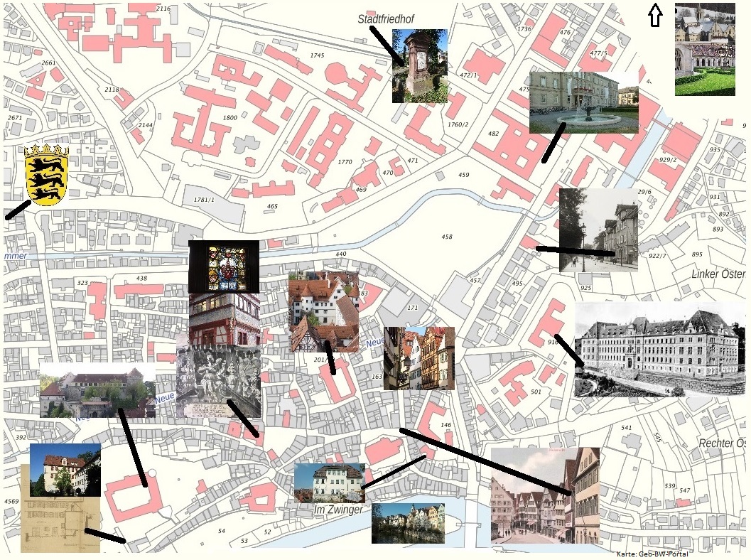 Landgericht Tübingen - Wegweiser in Tübingen